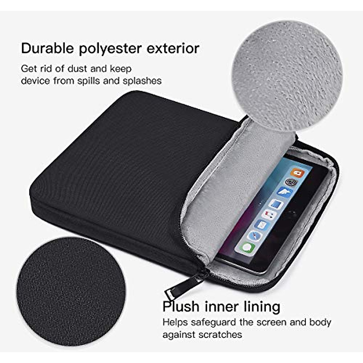 10 Inch Waterproof Tablet Sleeve Case for iPad Pro 11 10.5 10.2 9.7 Inch/Samsung Galaxy Tab 10.1, Tab A8 S5e S6 10.5/Lenovo Tab P11 Plus 10 M10 P10 10.1, Fits All Android Tablet 9-10.5" Sleeve Bag