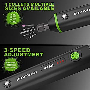 PHALANX Cordless Rotary Tool 3.7V Square Power Rotary Tool with 60 Accessories, 3-Speed and USB Charging Rechargeable Multi-Purpose Power Tool for Sanding, Polishing, Drilling, Engraving, DIY Crafts…