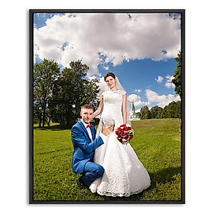 Wall-Art Supplies DIY Floater Frames for Canvas Paintings,1.25" Deep Picture Frame,Floating Frame for Canvas Prints,Canvas Floater Frame(Black 10×20 inch)