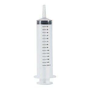 150ml Measuring Syringe Large Plastic Feeding Syringe Measuring Syringe for Measuring Hydroponic Nutrient and Solution Preparation