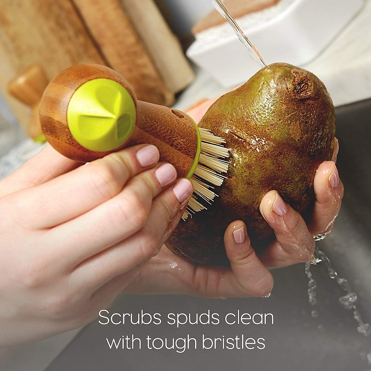 Full Circle Tater Mate Bamboo Brush