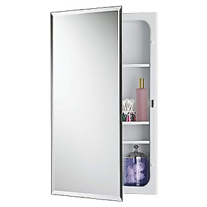 Jensen 1459MOD Horizon Frameless Single-Door Recessed Medicine Cabinet
