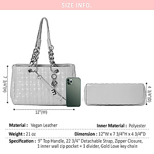 Like Dreams Women Chic Satchel Handbags Top Handle Washed Effect Semi Patent Vegan Leather Fashion Shoulder Purse (Black)