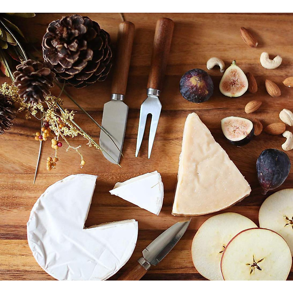 Ironwood Gourmet Cheese Board and Knife Set, Acacia Wood