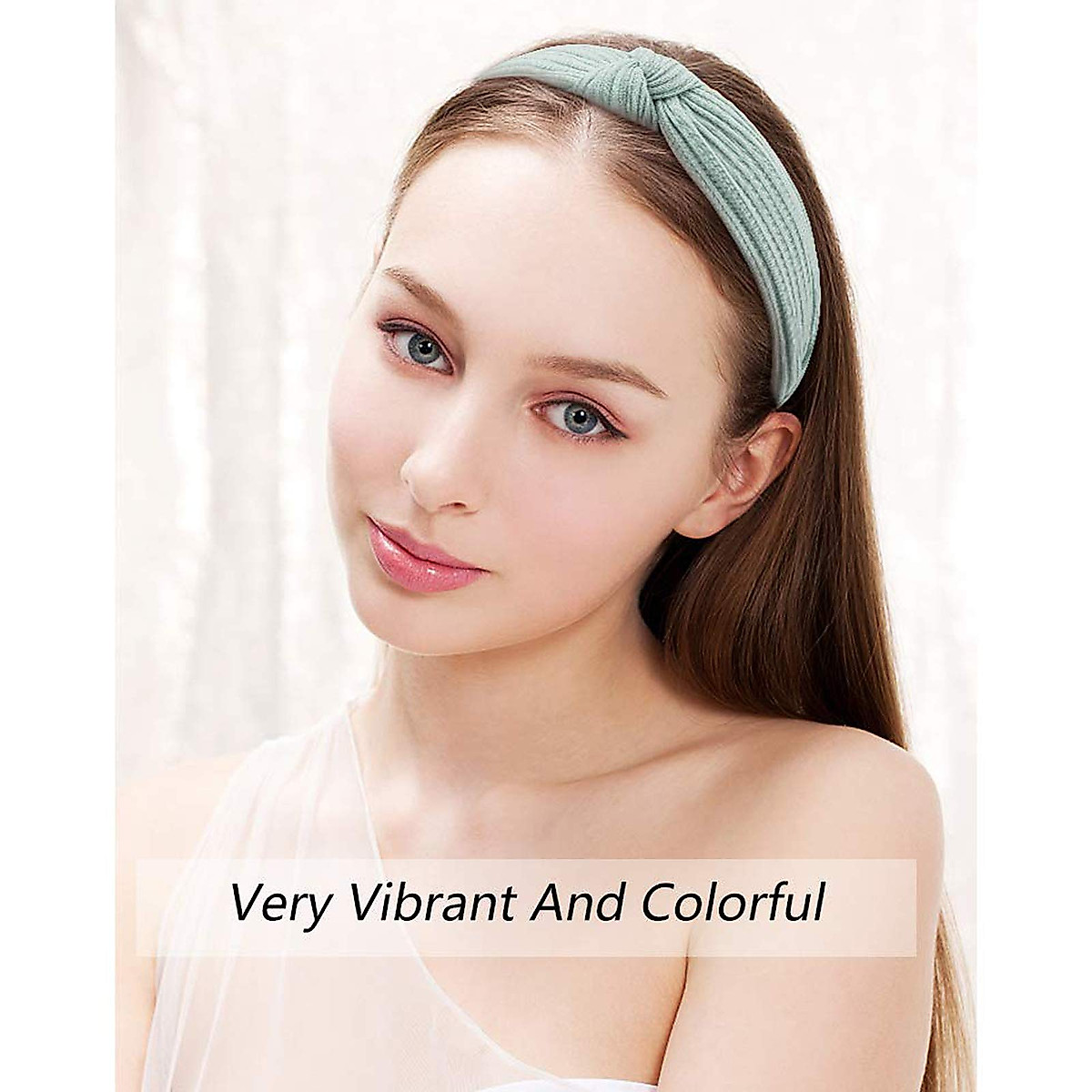 Ondder Knotted Headbands - 10 Pack Thick Turban Fashion Cross Knot Non-Slip Hairbands for Women, Diademas para Mujer