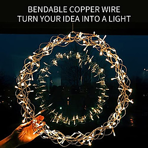 VITOOTE Twinkle Star 66ft 480 LED String Lights Outdoor, Waterproof Connectable Hanging Light for Party Decor, Wedding Party Home Garden Hotel Christmas Lights(Warm White)