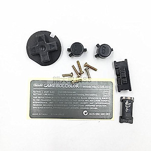 Full Housing Shell Housing Case Cover Skin Replacement Button for Nintendo Gameboy Color GBC Controller (Rose Red)