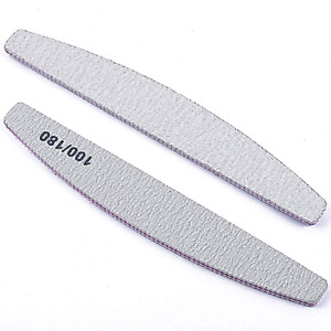 BTYMS 25 Pcs 100/180 Grit Nail Files and Buffers Professional Double Sided Emery Boards Manicure Tool for Acrylic Nails