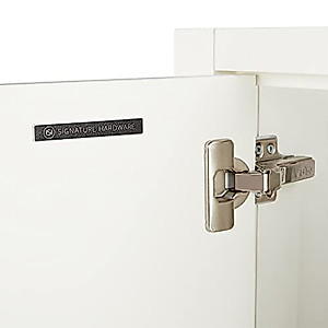 Signature Hardware 953315-60-UM-0 Olsen 60" Free Standing Double Vanity Cabinet Set with Wood Cabinet, Stone Vanity Top and Oval Undermount Sinks - No Faucet Holes