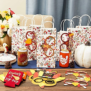 12 oz Thanksgiving Neoprene Can Cooler Sleeves for Soda, Beer, Beverages (12 Pack)