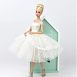 Gorgeous 12inch Fashion Doll Princess Evening Gown Lace Wedding Dress Outfits