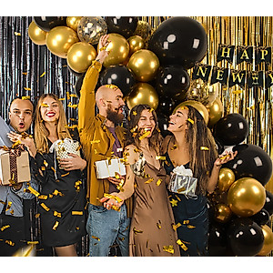 10pcs 18 inch Metallic Gold Balloons, Thick Latex Chrome Helium Balloons for Birthday Family Party Wedding Party Baby Shower Decoration Supplies