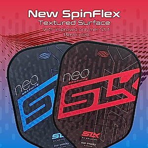 SLK by Selkirk Pickleball Paddles | Featuring a Multilayer Fiberglass and Graphite Pickleball Paddle Face | SX3 Honeycomb Core | Pickleball Rackets Designed in The USA for Traction and Stability
