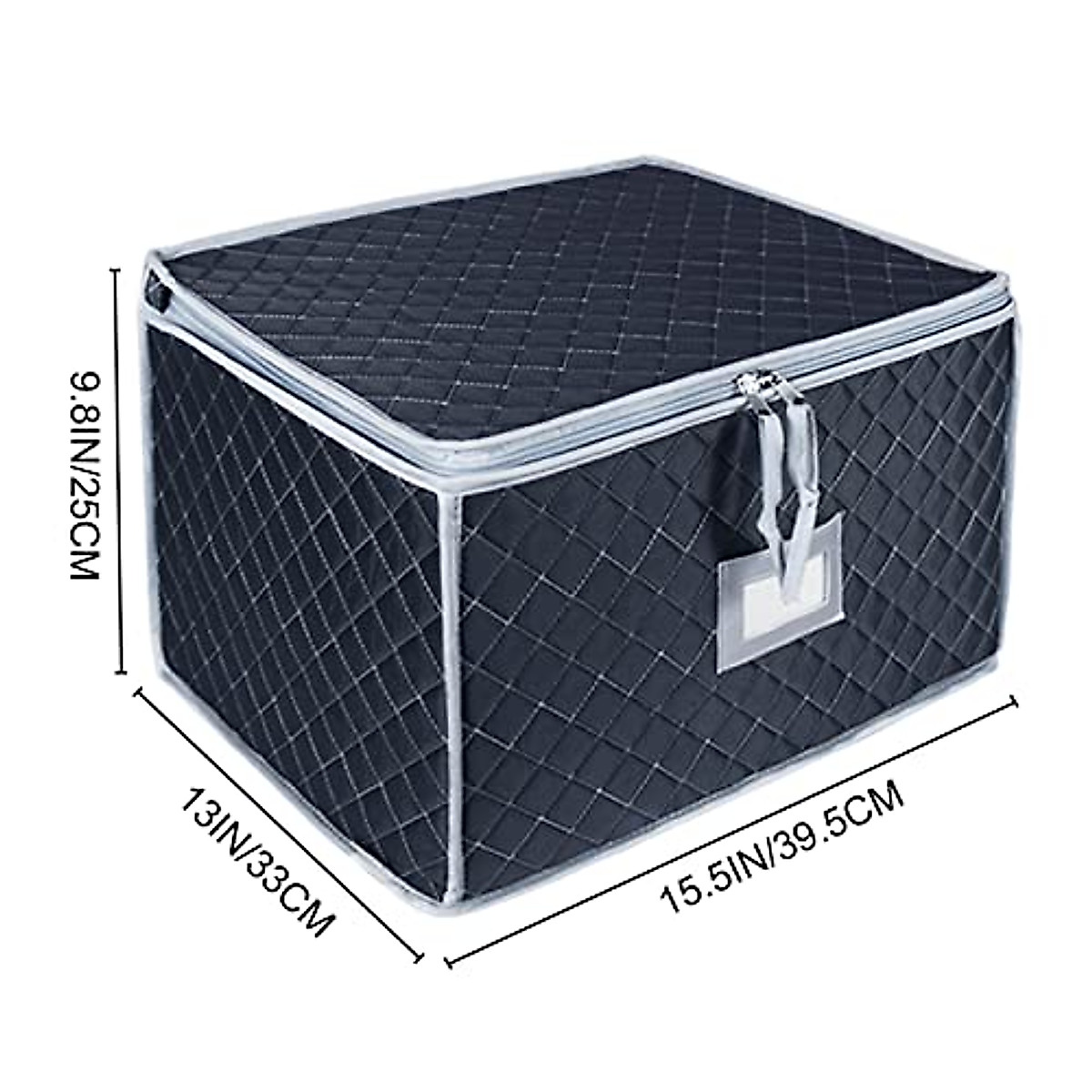 VERONLY Stemware Storage Cases - Holds 24 Wine Glass Storage or Crystal Glassware Containers with Lable Window,Fully-Padded Inside with Hard Sides(15.5" x 12.5"x 9.8")-Set of 2 Grey