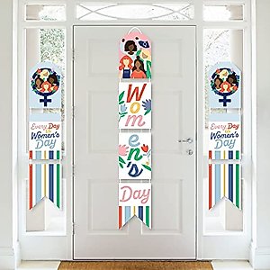 Big Dot of Happiness Women's Day - Hanging Vertical Paper Door Banners - Feminist Party Wall Decoration Kit - Indoor Door Decor