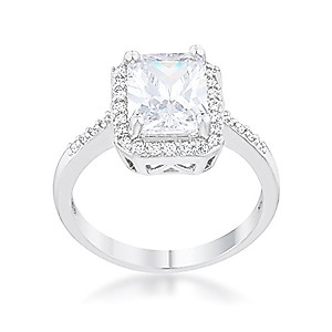 Beloved Sparkles Ariana Radiant Cut 4ct Solitaire Halo Engagement Ring (6)