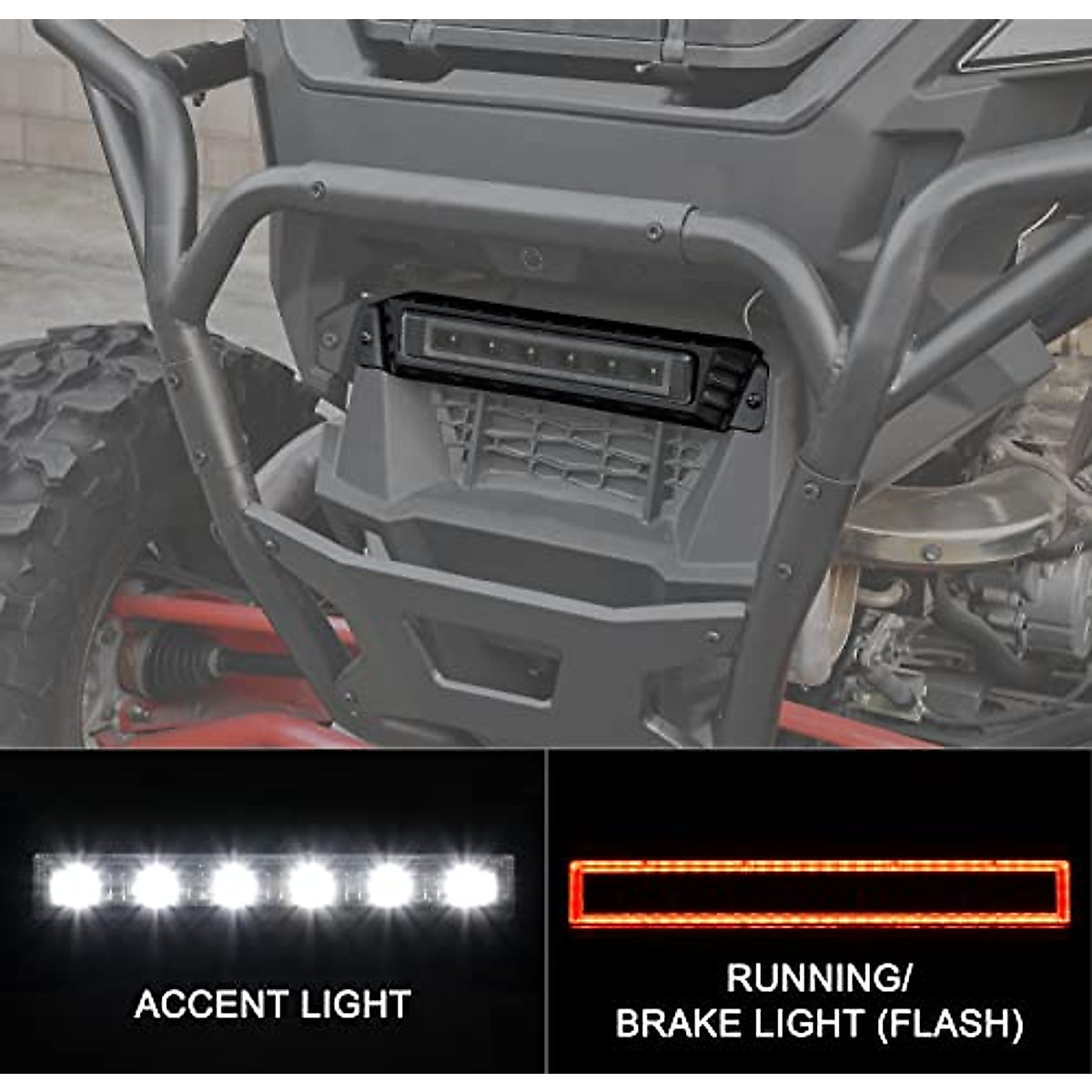 SAUTVS LED Rear Tail Light for Polaris RZR XP 1000 19-23, LED Rear Center Brake Light 3rd Brake Stop Lamp Taillight Accent Light Auxiliary Lamp for Polaris RZR XP 1000 XP4 Turbo 2019-2023 Accessories