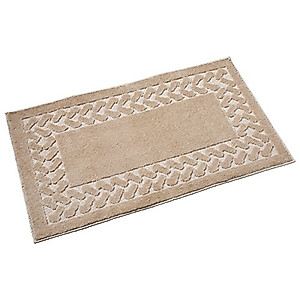Miles Kimball Plush Chevron Print Area Rug, 18" x 30", Sand