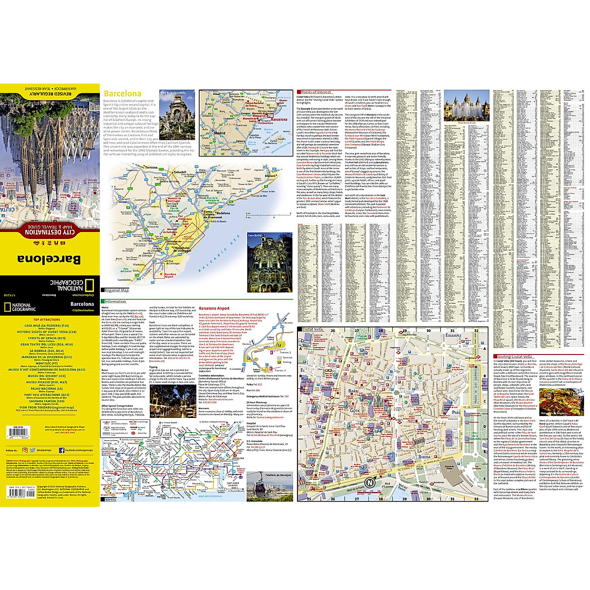 Barcelona Map (National Geographic Destination City Map)