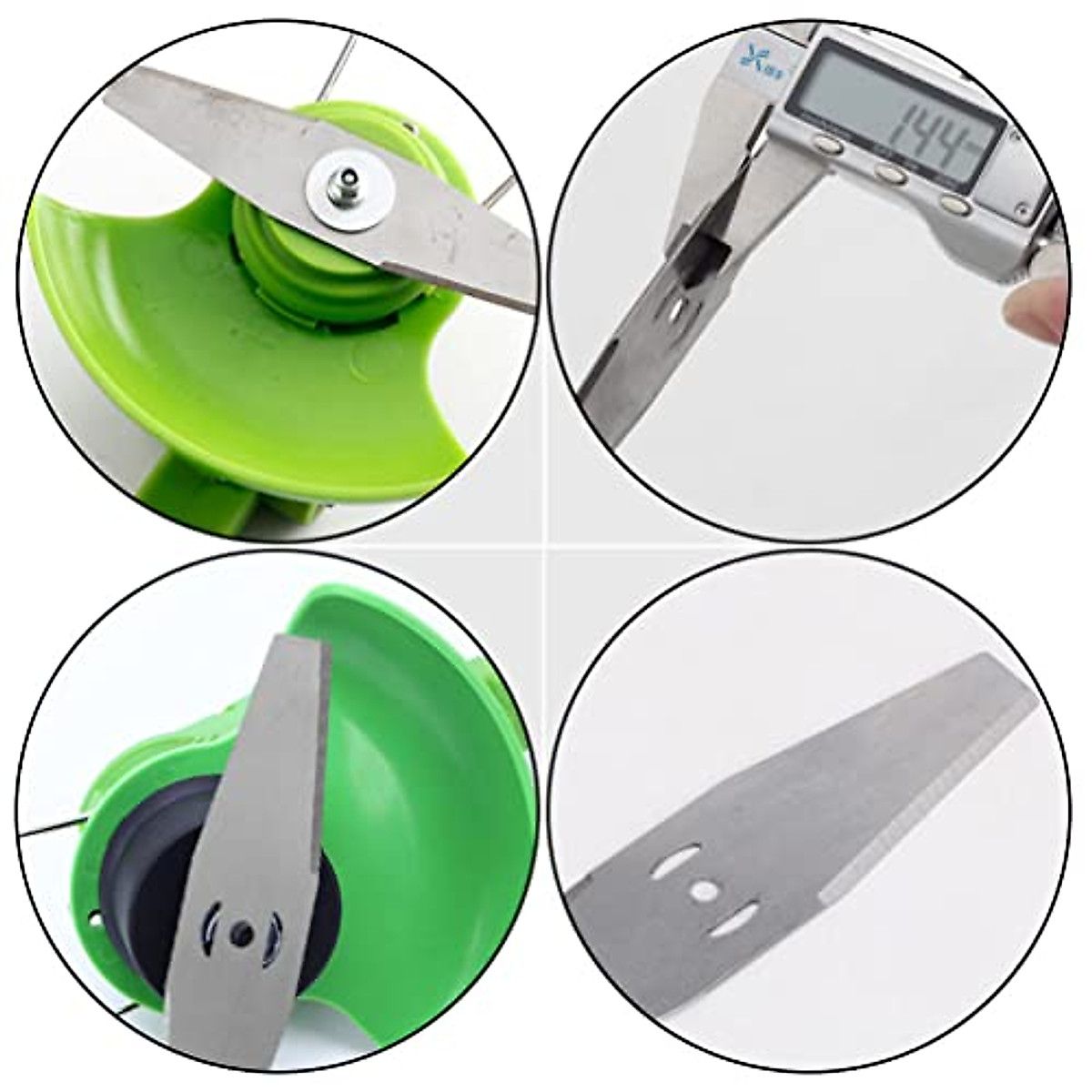 YARNOW Metal Lawn Mower Saw Blade Head Replacement 8pcs Brush Cutter Metal Lawn Cutter Rotary Weed Brush Blades Weed Eater Razor Trimmer Head for Garden Mower