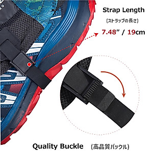 Azarxis Low Trail Gaiters Reflective Ankle Gators Protective Shoe Covers with UV Protection & Breathable & Sand prevention for Women & Men & Youth Hiking Climbing (Blue)