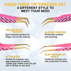 Fiber Tip Eyelash Extension Tweezers (‎Art Colour)