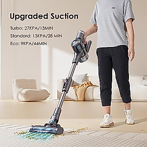 Oraimo Cordless Vacuum Cleaner,27Kpa Rechargeable Stick Vacuum Cleaner,Lightweight Cordless Vacuum Handheld,380W Brushless Motor,Up to 44mins Runtime,for Home Dust Pet Hair Carpet Hard Wood Floors