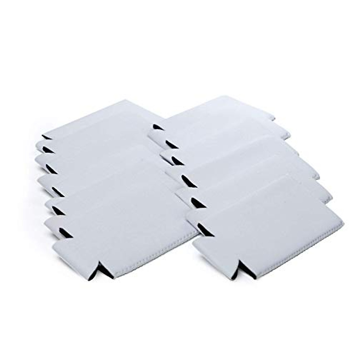 Snertz 6 Pack White DIY Sublimation Blank Slim Insulated Neoprene Tall Skinny Beer or Energy Can Holder seltzer Cooler Sleeves 12oz white Claw and Michelob Ultra Cans or Water Bottles.