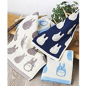 Studio Ghibli via Bluefin Marushin My Neighbor Totoro Grey Totoro Silhouette Face Towel - Official Studio Ghibli Merchandise