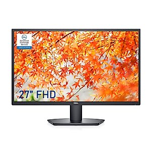 Dell 27" Monitor FHD (1920 x 1080), Business Home Office Monitor, 16:9 Ratio with Comfortview (TUV-Certified), 75Hz Refresh Rate, 16.7 Million Colors, Anti-Glare Screen with 3H Hardness, Black