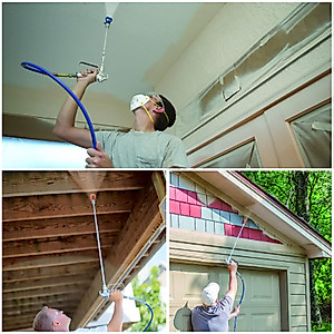 JMIATRY 3 Packs Airless Paint Sprayer Extension, 3 Size Paint Sprayer Extension Wand with Red Guard, Paint Sprayer Extension Pole for Airless Sprayers (8 inch / 12 inch / 15 inch)