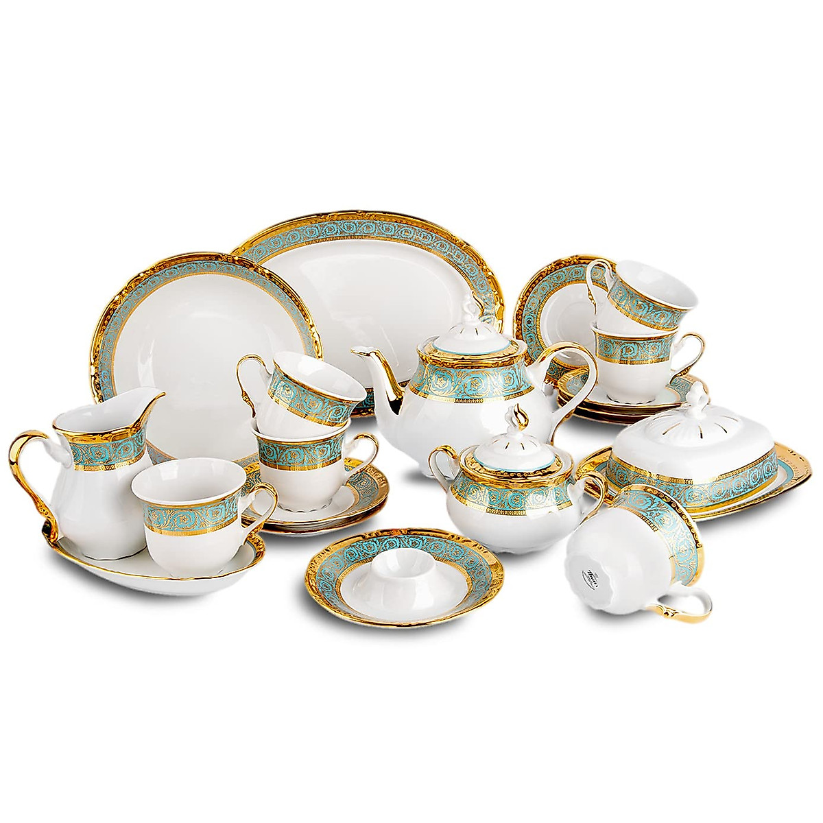 Egg Holder Magnificent Century Porcelain Egg Cup 4.72" (12 cm) Egg Cups for Soft Hard Boiled Eggs Stand