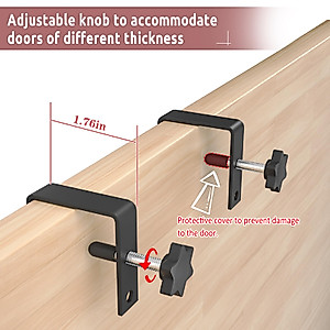 X-cosrack 9-Tier Over The Door Towel Rack for Bathroom Adjustable Door Hooks Towel Rack Over The Door Towel Holder for Bathroom Wall Mounted Towel Holder Over The Door Organizer Towel Storage -Black