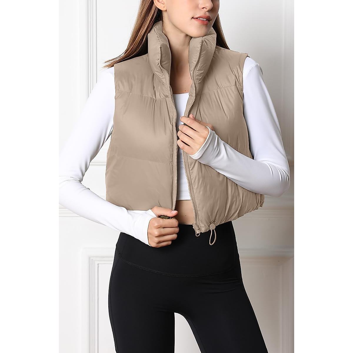 AUTOMET Puffer Vest Women Womens Cropped Winter Lightweight Sleeveless Fall Fashion Clothes Outfits Warm Outerwear Vests Padded Gilet