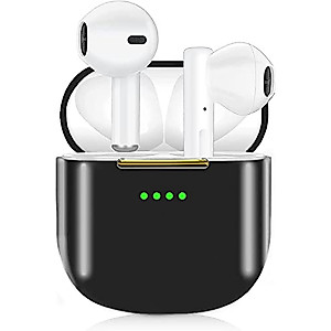 Wireless Earbuds, Bluetooth 5.2 Earbuds IPX7 Waterproof Wireless Bluetooth Headphones with Mic Charging Case 30H Playtime,Pop-ups Auto Pairing Hi-Fi Stereo Sound Headset for iPhone/Android Black.