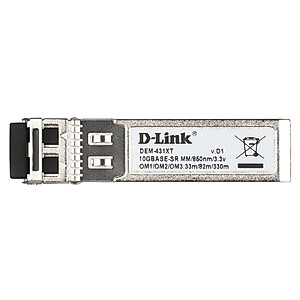D-Link 10 Gigabit Ethernet Optical Transceiver Multimode 10GBASE-SR SFP+ Module (DEM-431XT)