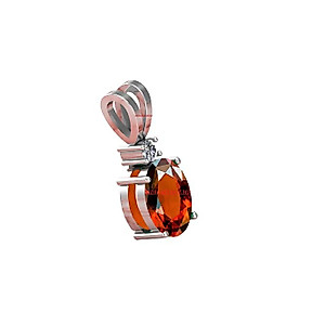 Tongari 6.25 Ratti 5.00 Carat Certified A+ Quality Natural Hessonite Garnet Gomed Stone Silver Pendant Locket