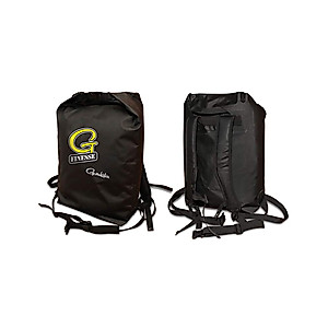 Gamakatsu BAG001 Waterproof Dry Bag, Zblack with Red Strips, One Size