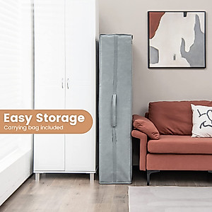 Giantex Folding Mattress, 4 Inch Gel-Infused Tri-fold Mattress with Bamboo Cover & Carry Bag, CertiPUR-US Certified, Foldable Cooling Mattress Topper for Guest Room Dorm RV Camp Floor, Queen