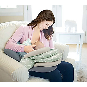 DFD Duoduo Multi-Function Breast Feeding Pillow Maternity Nursing Pillow，Best for Mom,Adjustable Height, Grey