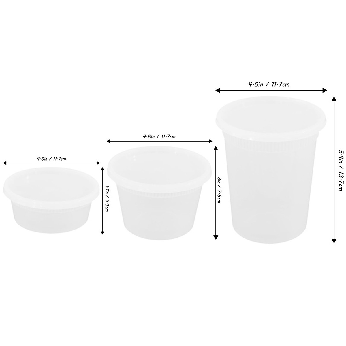 ulafbwur Deli Containers with Lids, 50-Pack Heavy-Duty Stackable Reusable Airtight Plastic Food Storage Container for Meal Prep, Freezer & Microwave Safe (50 Set Combo). L