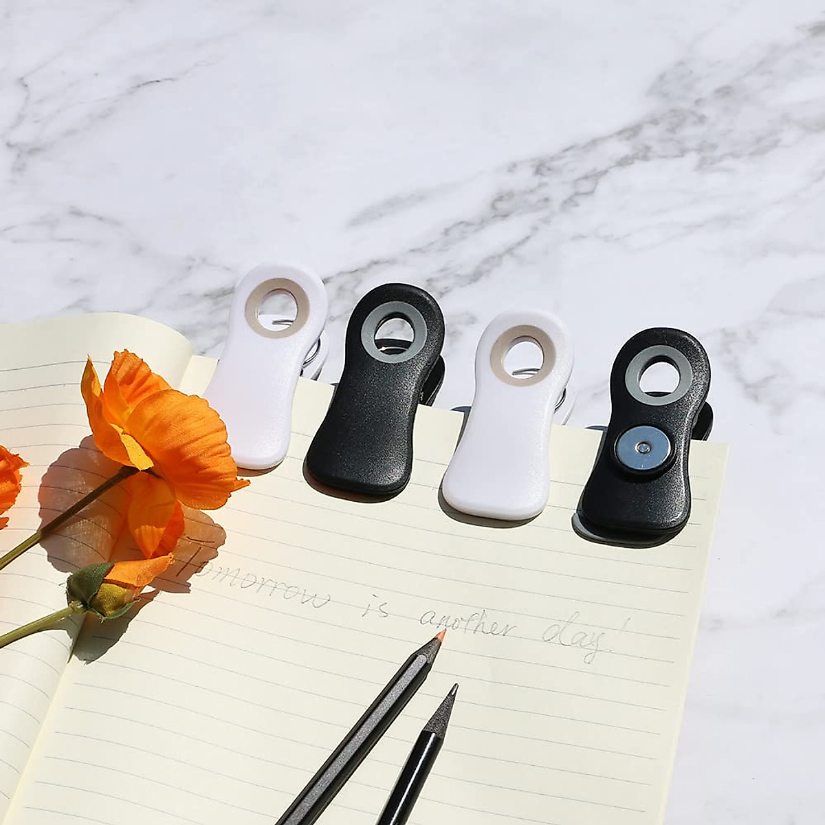 Hasanni Magnetic Clips - Food Clips, Chip Clips, Bag Clips for Food Storage with Air Tight Seal Grip for Bread Bags, Snack Bags and Food Bags( Pack of 10, Candy Colors)