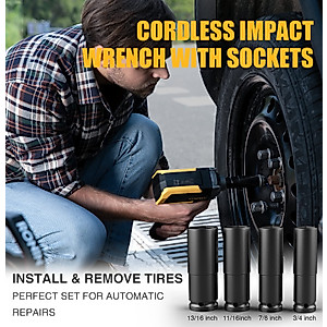 VTOMAN 1/2 Inch Car Impact Wrench, 516 FT-LBS Powerful Performance, Forward & Reverse, LED Light, Wide Application, 18-Month Warranty