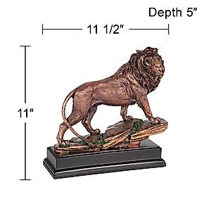 Kensington Hill Regal Lion 11" High Sculpture in a Bronze Finish