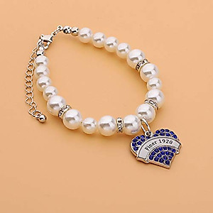 UJIMS Finer Women Bead Bracelet Gift for Women Girl Greek Sorority Jewelry BFF Sisterhood Gift(Finer20 Bead Bracelet)