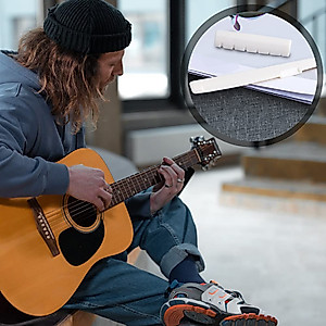 6 String Acoustic Guitar Bone Bridge Saddle and Nut Real Bone Parts for Acoustic Guitar Replacement