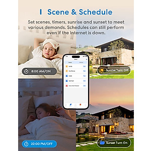 Smart Dimmer Switch Single Pole, Meross Smart 2.4GHz WiFi Light Switch for Dimmable LED, Compatible with Alexa Google Assistant and SmartThings, Neutral Wire Required, Remote Control Schedule,1 Pack