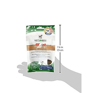 Vet's Best Hip & Joint Soft Chew Dog Supplements | Formulated with Glucosamine & Chondroitin to Support Dog Joint & Cartilage Health | 30 Day Supply