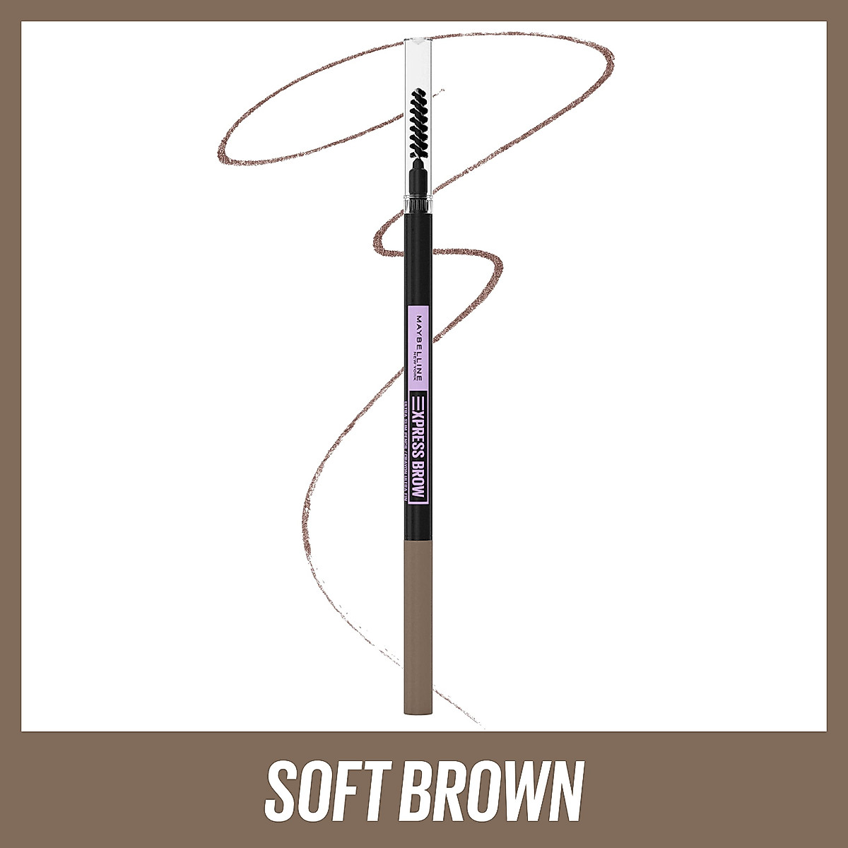 Maybelline New York Brow Ultra Slim Defining Eyebrow Pencil, Soft Brown, 0.003 oz.