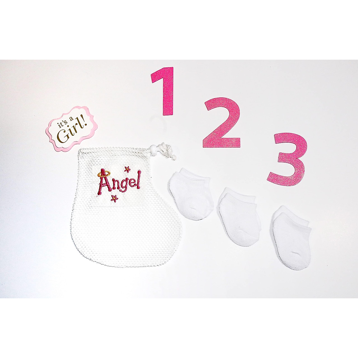 Generic Laundry Bags for Newborn Babies 3 pack, NB-10012, Laundry Bag - 3 Pack - White, Gray and Black, 1.5